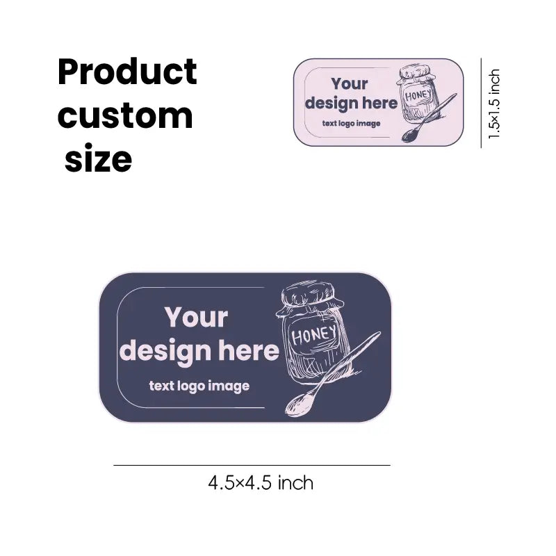 Rounded Rectangle Vinyl Roll Label - Free Shipping - Wholesale Pricing