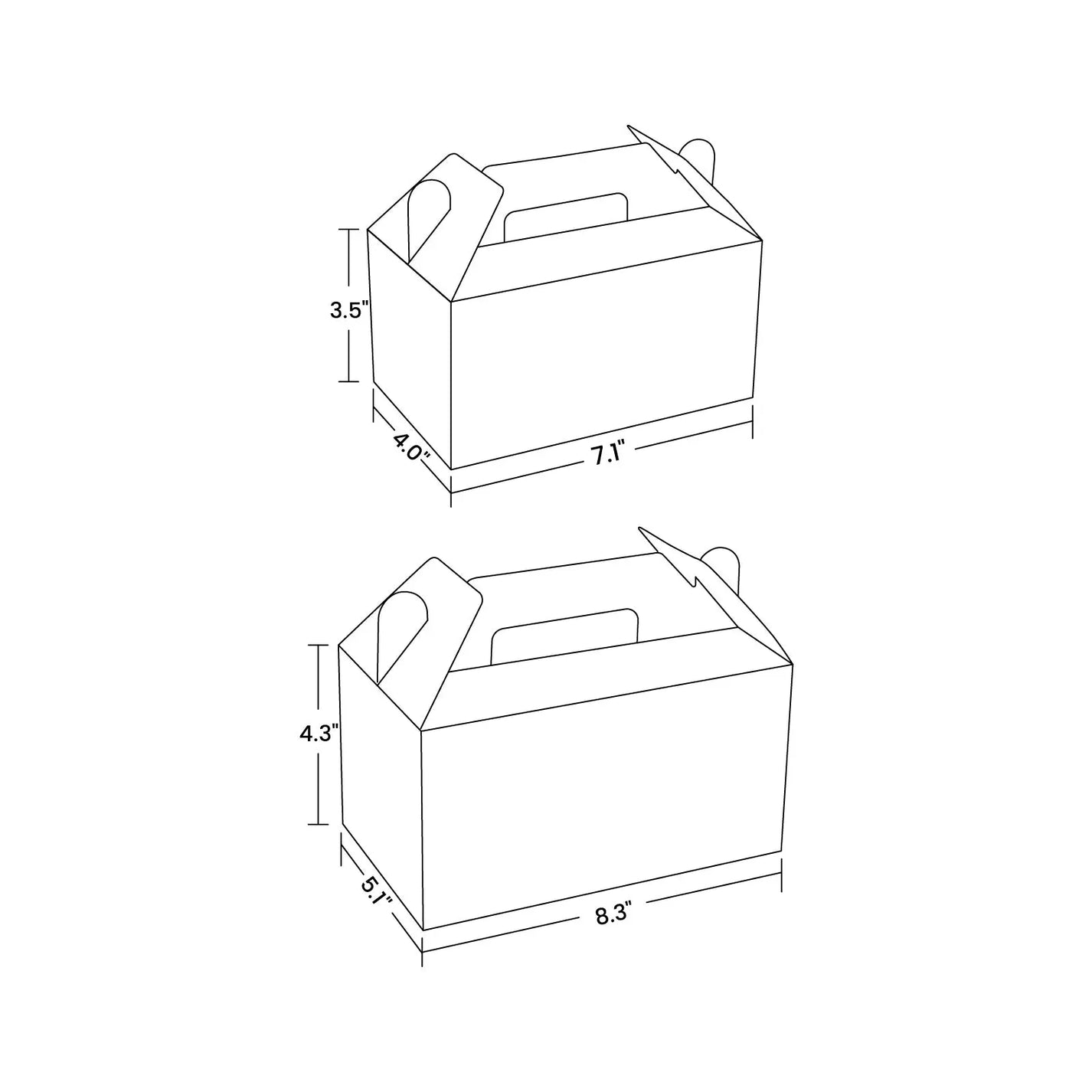 Custom Food Gable Boxes - Live 3D Visualization & Full Color Printing ...